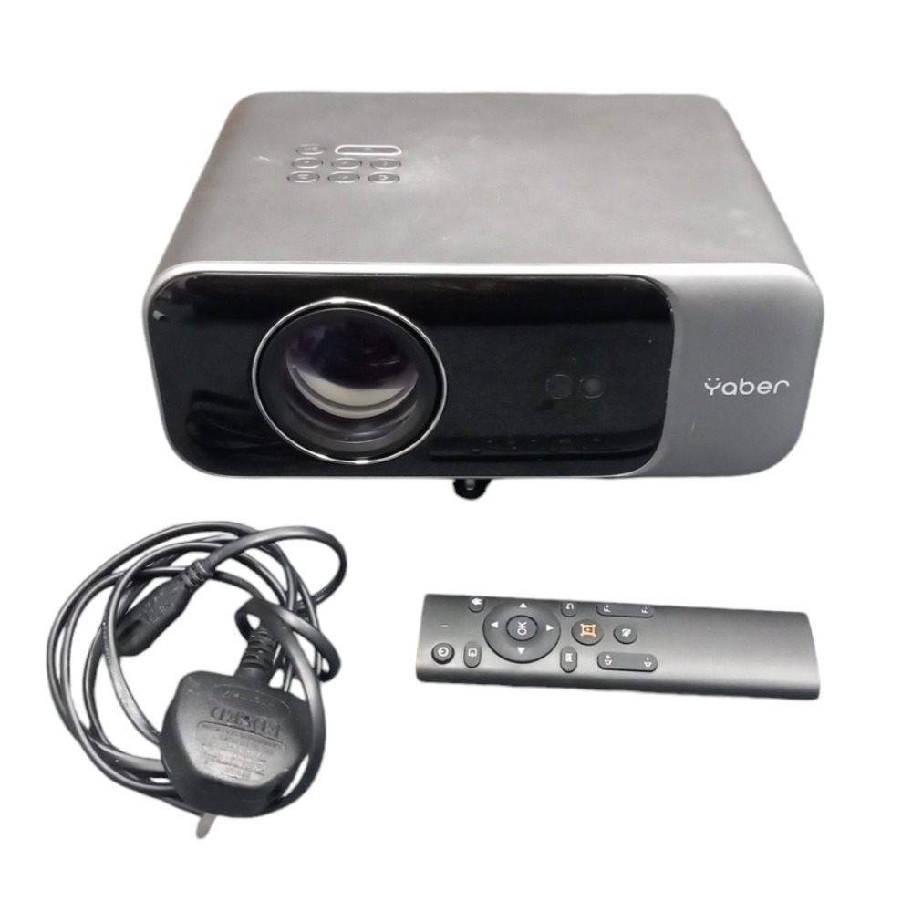 Pre-owned YABER PRO V9 WiFi 6 Bluetooth Portable Projector 500ANSI ...
